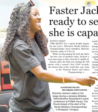 Faster Jackson ready to see what she is capable of - PressReader