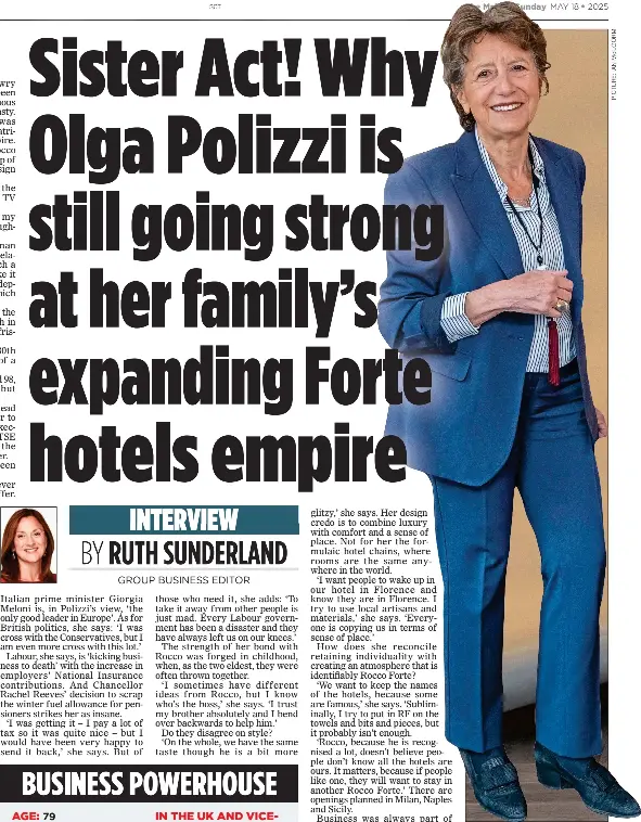 Sister Act! Why Olga Polizzi is still going strong at her family’s expanding Forte hotels empire ...