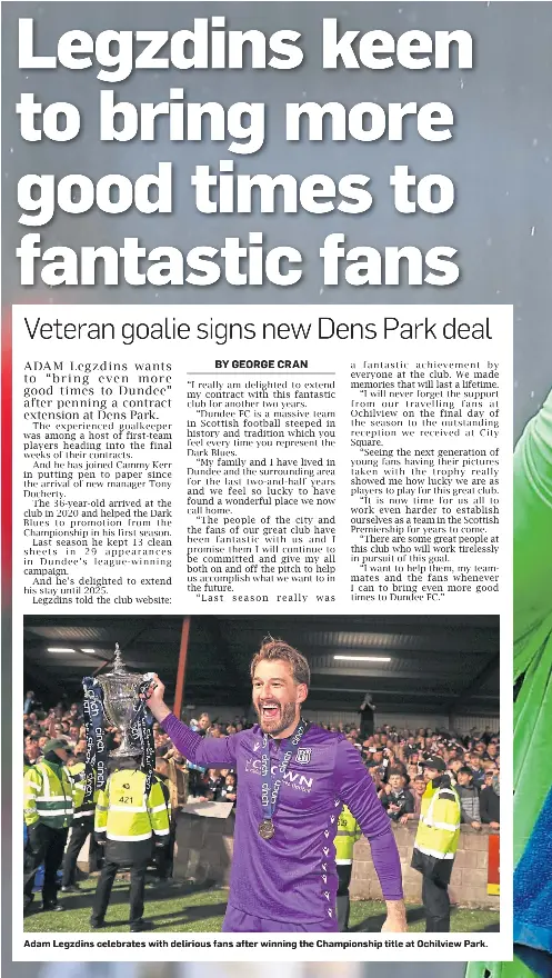 Legzdins keen to bring more good times to fantastic fans - PressReader