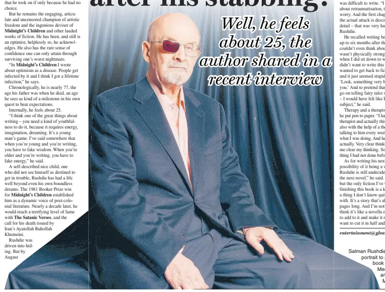 Has Salman Rushdie changed after his stabbing? - PressReader