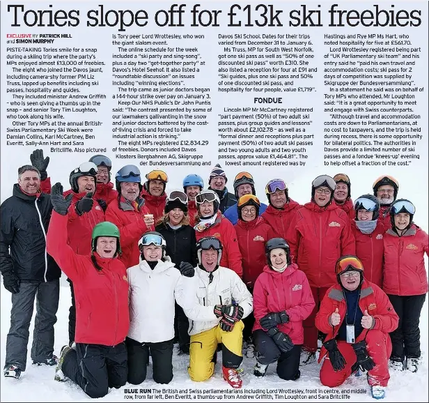 Tories slope off for £13k ski freebies - PressReader