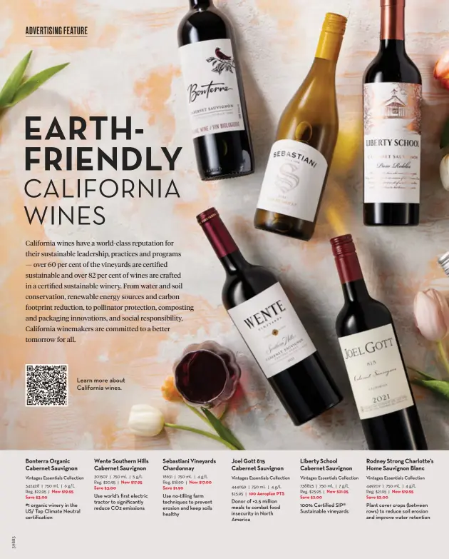 EARTHFRIEN­DLY CALIFORNIA WINES - PressReader