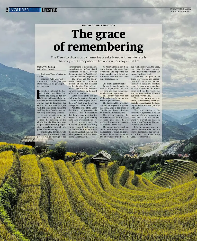 The grace of rememberin­g - PressReader