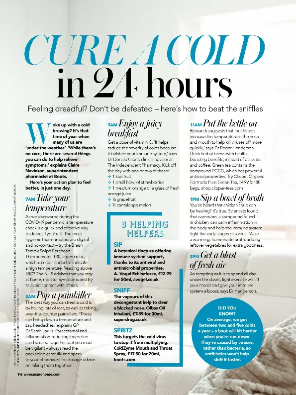 CURE A COLD in 24 hours - PressReader