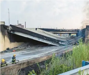 I-95 overpass collapses in Philly - PressReader