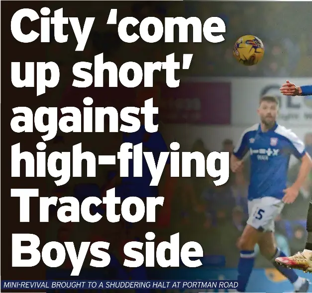 City ‘come up short’ against high-flying Tractor Boys side - PressReader