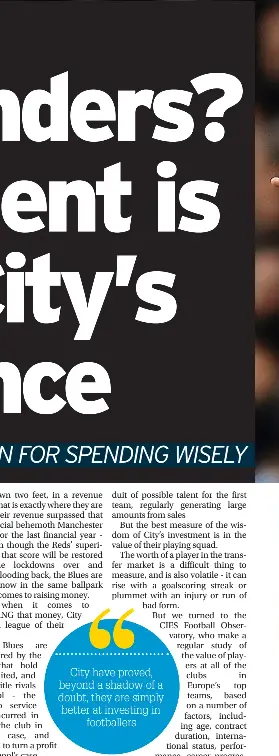 Big spenders? Investment is key to City’s dominance - PressReader