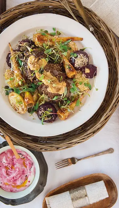 Roast springbok saddle with beetroot tzatziki - PressReader