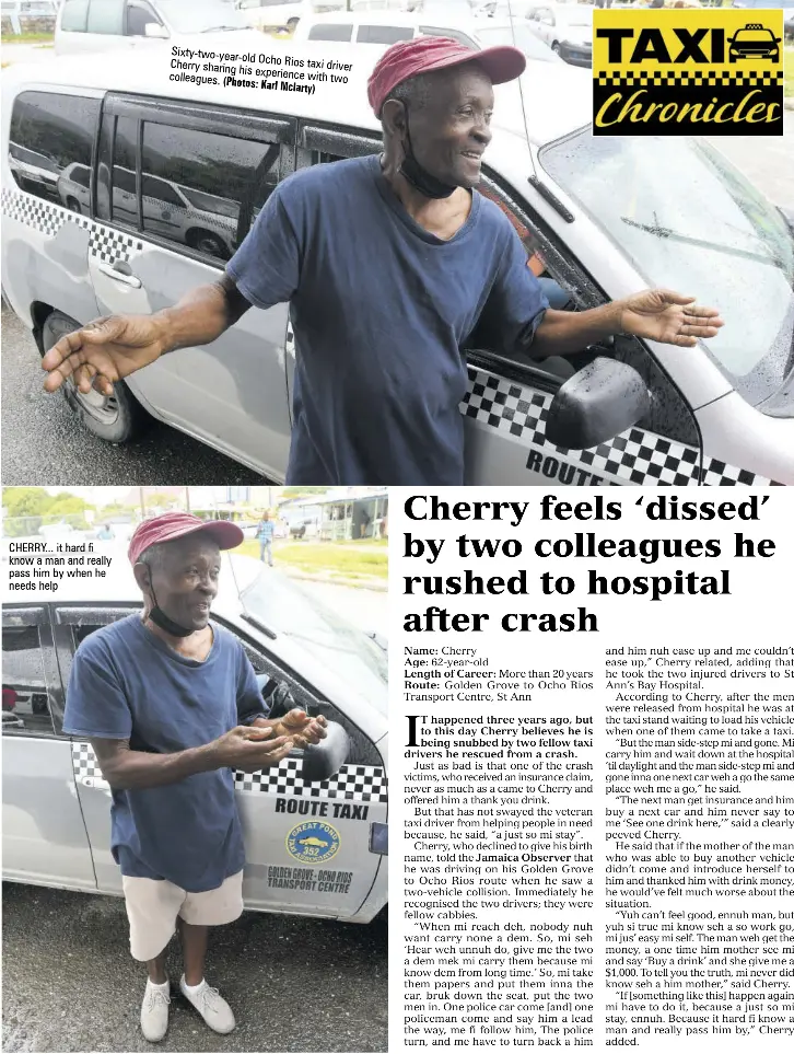 Cherry feels ‘dissed’ by two colleagues he rushed to hospital after crash - PressReader