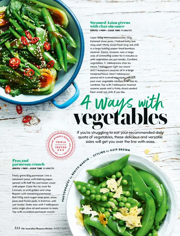 FOUR WAYS WITH VEGETABLES: - PressReader