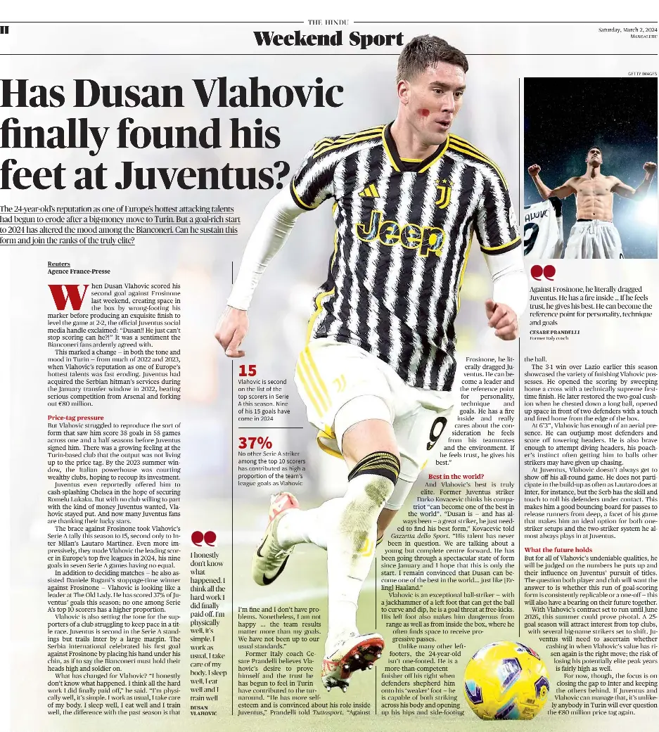 Has Dusan Vlahovic finally found his feet at Juventus? - PressReader
