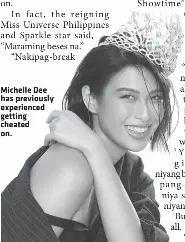 Michelle Dee reveals getting cheated on in the past - PressReader