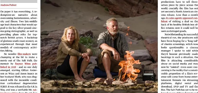 The Salt Path is a box office hit. Will its takings - and its Oscar hopes - now fall off a cliff ...