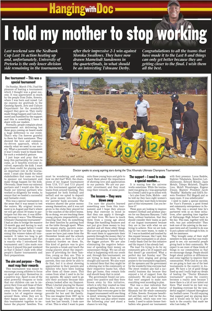 I told my mother to stop working - PressReader