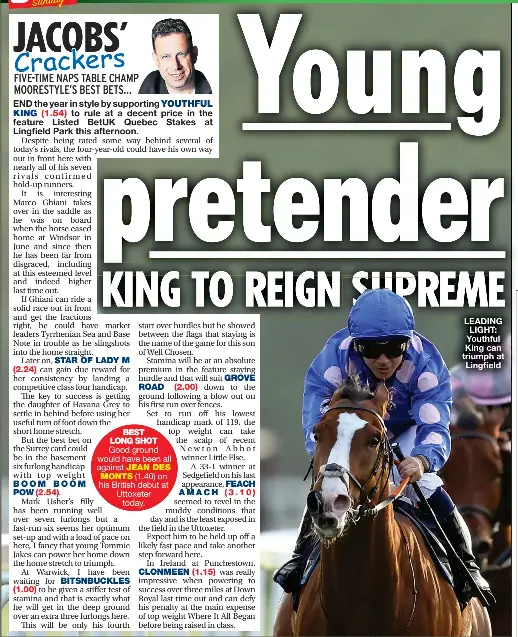 Young pretender KING TO REIGN SUPREME - PressReader