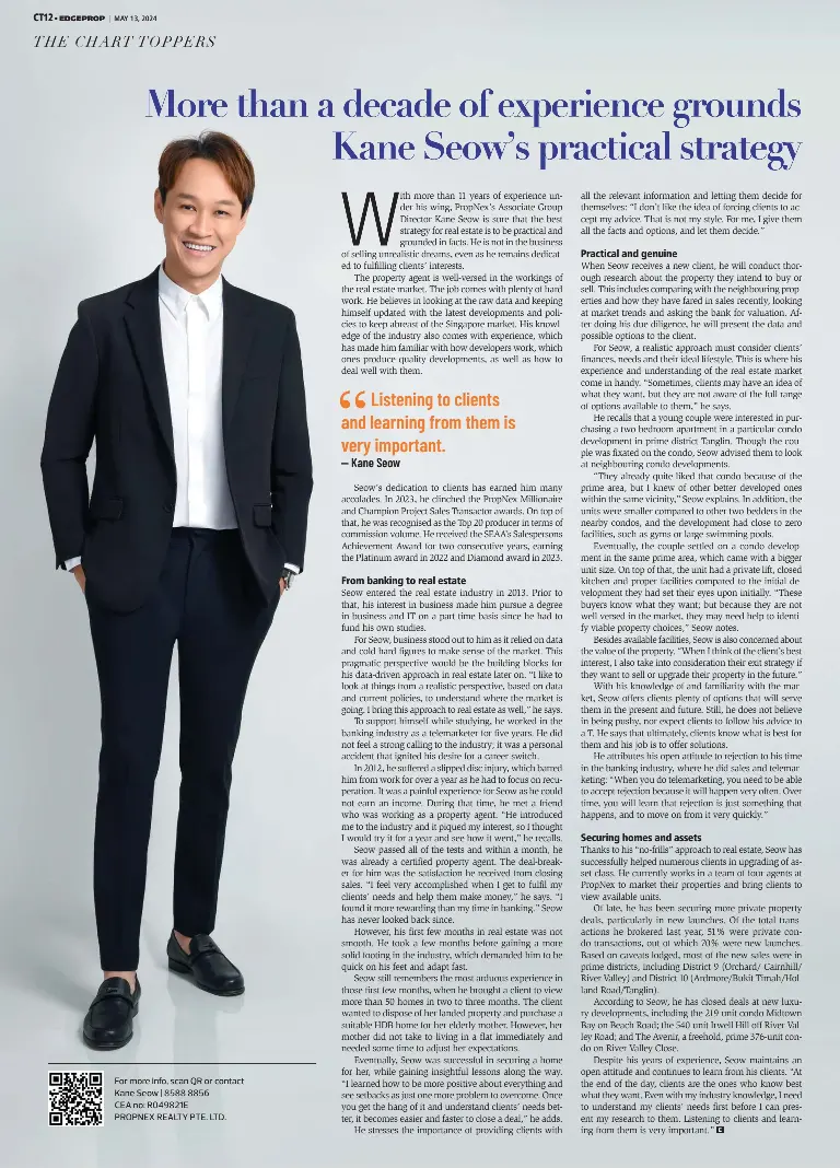 More than a decade of experience grounds Kane Seow’s practical strategy - PressReader