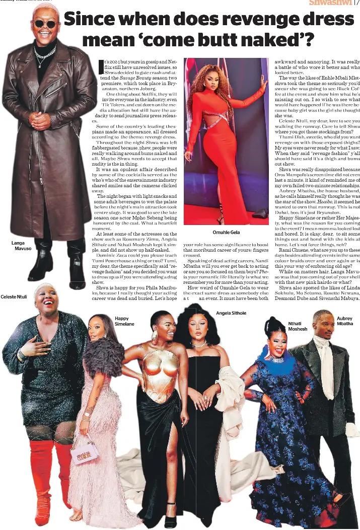 Since when does revenge dress mean ‘come butt naked’? - PressReader