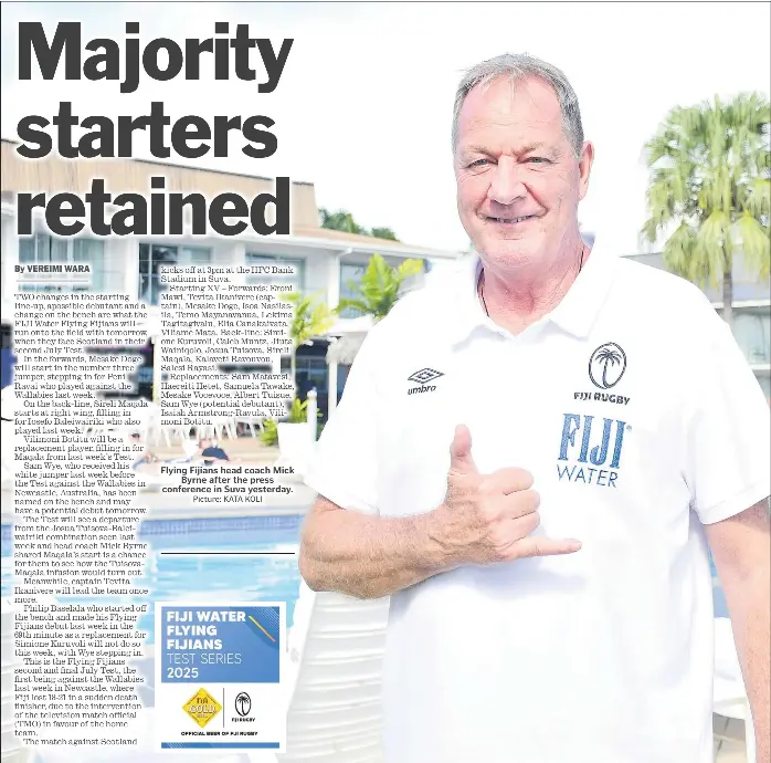 Majority starters retained Byrne backs core squad - PressReader