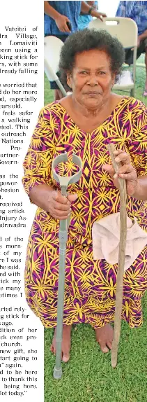 Vateitei, 78, acquires new walking stick - PressReader