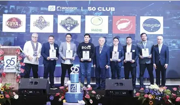 FRANCORP PHILIPPINE­S: 25 YEARS OF GROWING BRANDS THROUGH FRANCHISIN­G ...