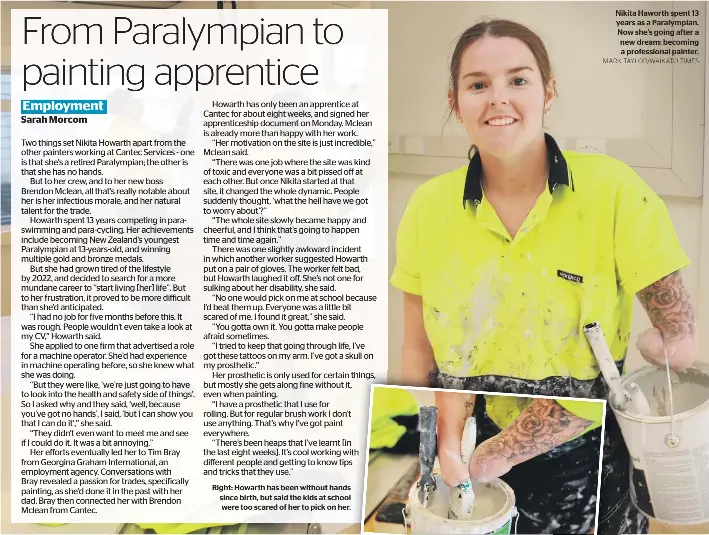 From Paralympia­n to painting apprentice - PressReader