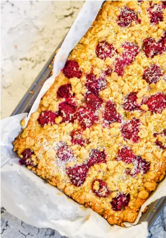 Raspberry & Coconut Traybake - PressReader