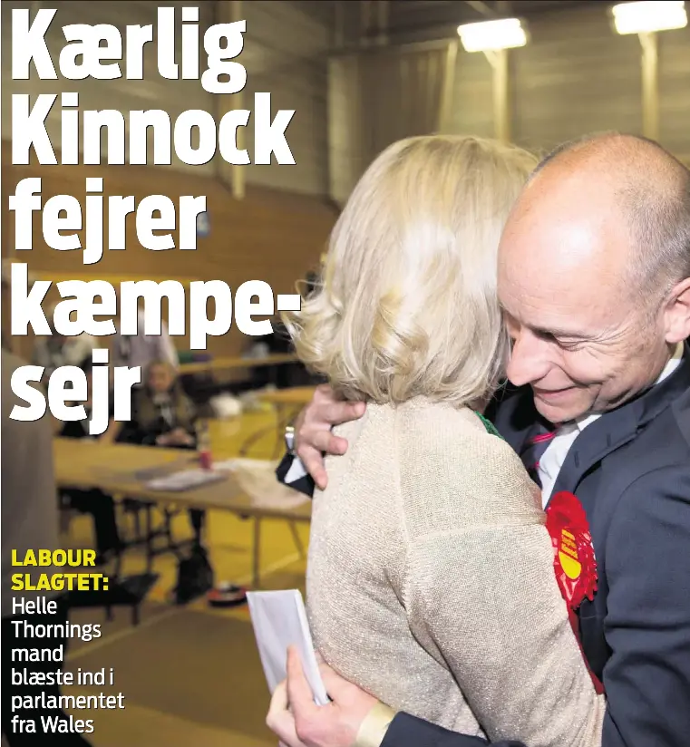 Kærlig Kærlig Kinnock Kinnock fejrer fejrer kæmpekæmpe­sejr sejr - PressReader