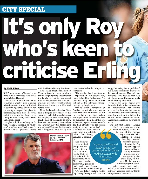 It’s only Roy who’s keen to criticise Erling - PressReader