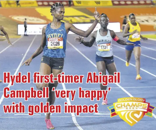 Hydel first-timer Abigail Campbell ‘very happy’ with golden impact - PressReader