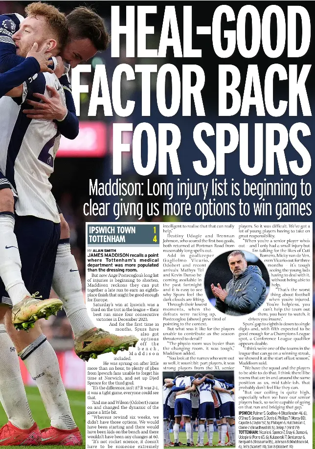 Heal-good factor back for spurs - PressReader