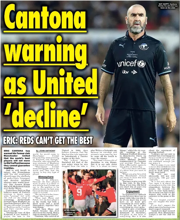 Cantona warning as United ‘decline’ - PressReader