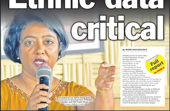 FRIEND CEO SASHI KIRAN: Ethnic data critical - PressReader