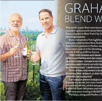 GRAHAM NORTON AND SJP BLEND WINE WITH KIWI’S IN NEW YORK - PressReader