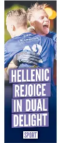 HELLENIC REJOICE IN DUAL DELIGHT - PressReader
