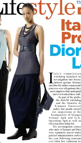 Italy Watchdog Probes Armani, Dior Over Supplier Labor Issues - PressReader