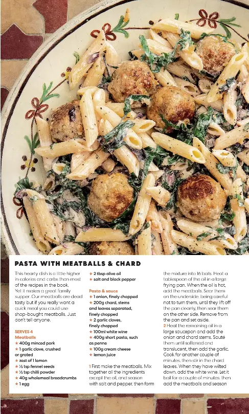 PASTA WITH MEATBALLS & CHARD - PressReader