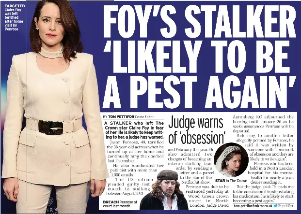 FOY’S STALKER ‘LIKELY TO BE A PEST AGAIN’ - PressReader