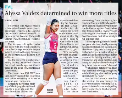 Alyssa Valdez determined to win more titles - PressReader
