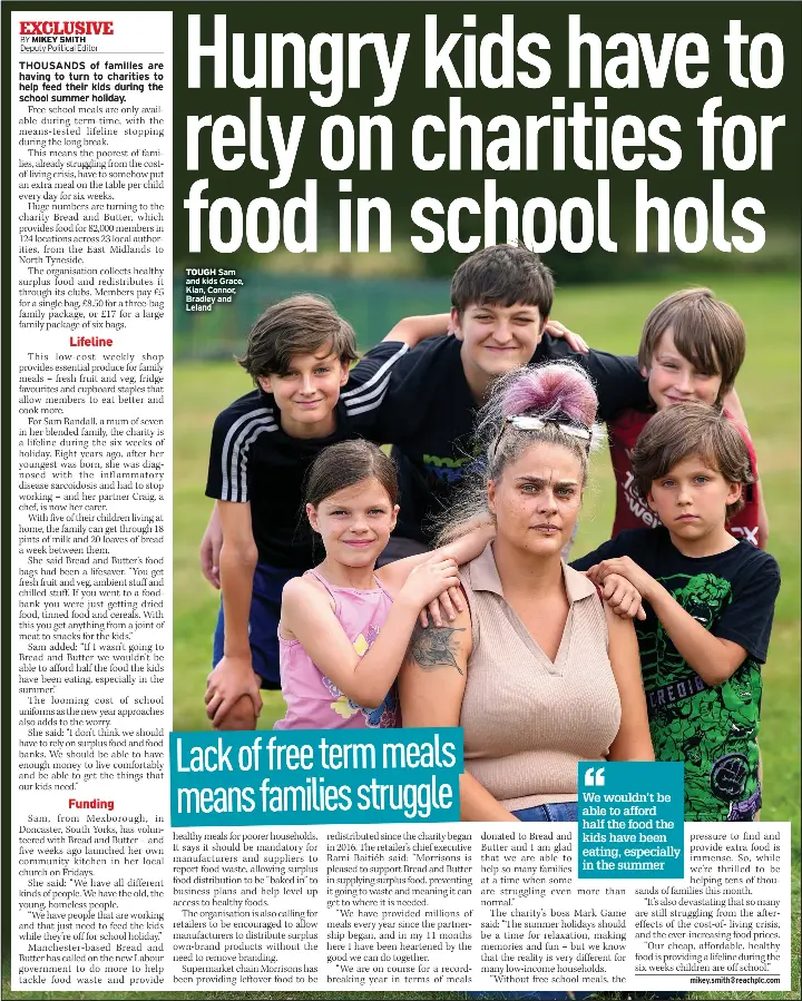 Hungry kids have to rely on charities for food in school hols - PressReader