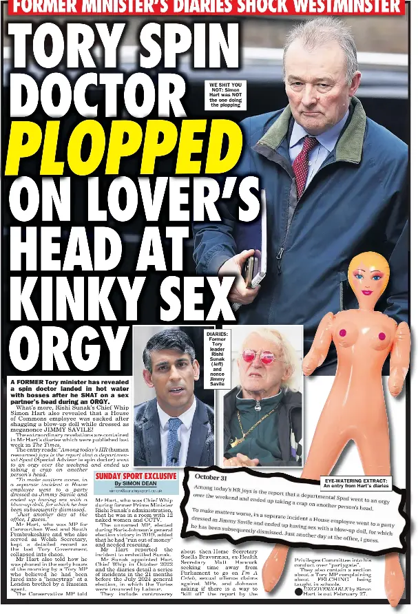 TORY SPIN DOCTOR PLOPPED ON LOVER’S HEAD AT KINKY SEX ORGY - PressReader