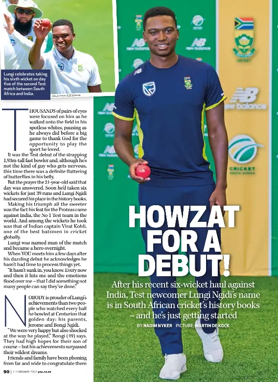 Cricket whizzkid Lungi Ngidi - PressReader