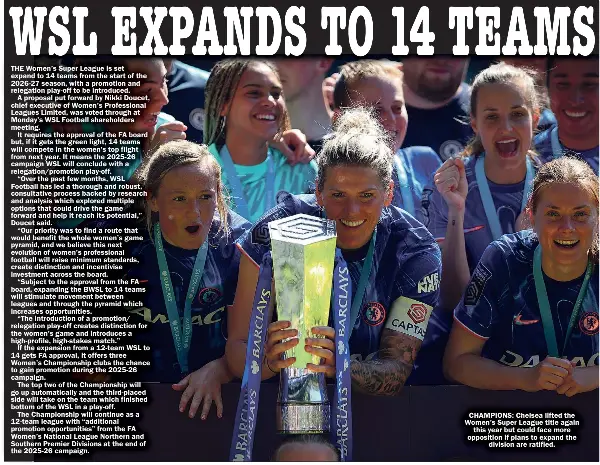 WSL EXPANDS TO 14 TEAMS - PressReader