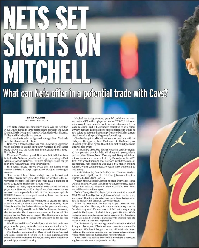 NETS SET SIGHTS ON MITCHELL - PressReader