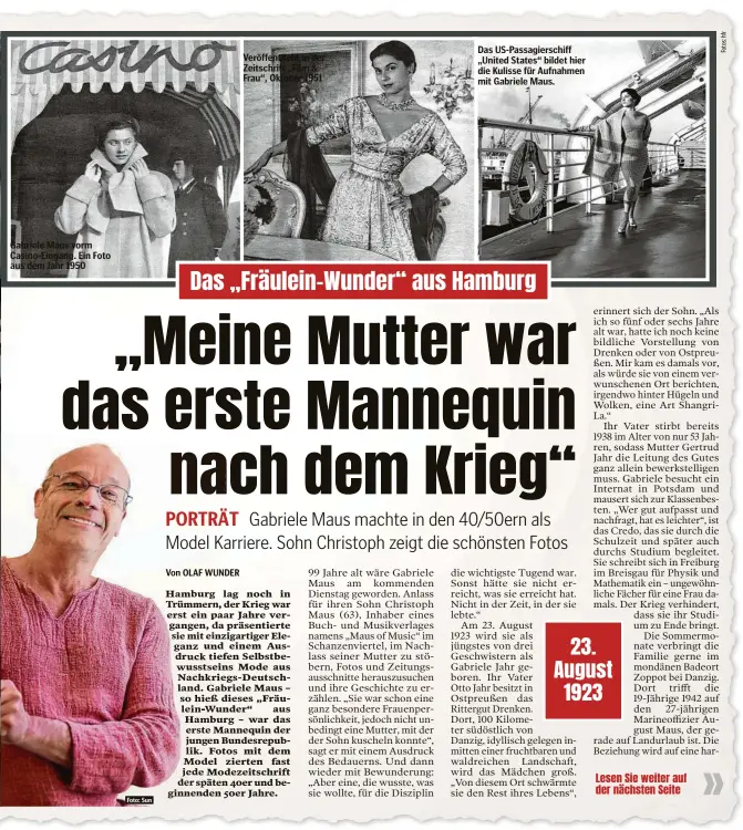 „Meine Mutter war das erste Mannequin ch dem Krieg“ - PressReader