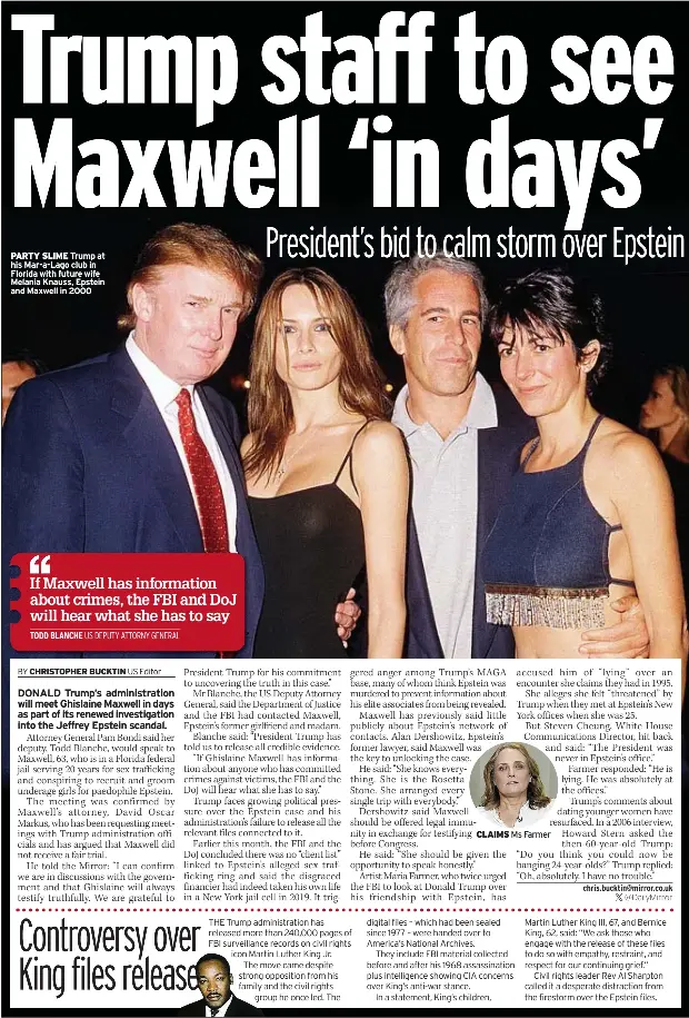 Trump staff to see Maxwell ‘in days’ - PressReader