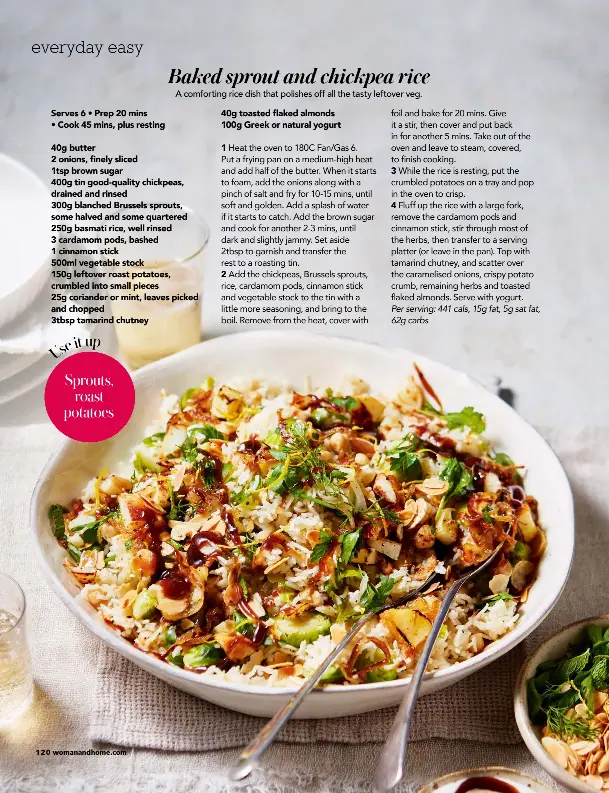 Baked sprout and chickpea rice Salmon gnocchi tray bake - PressReader