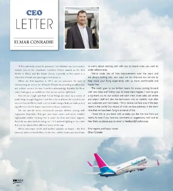 CEO LETTER - Elmar Conradie - PressReader