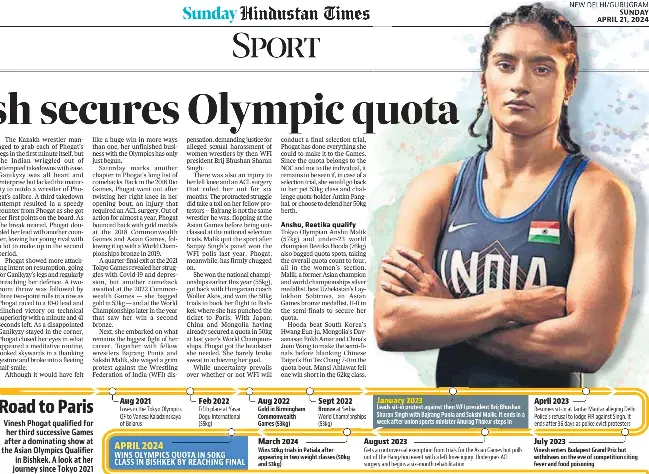 Vinesh secures Olympic quota - PressReader