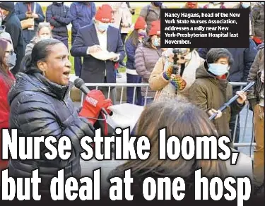 Nurse strike looms, but deal at one hosp - PressReader