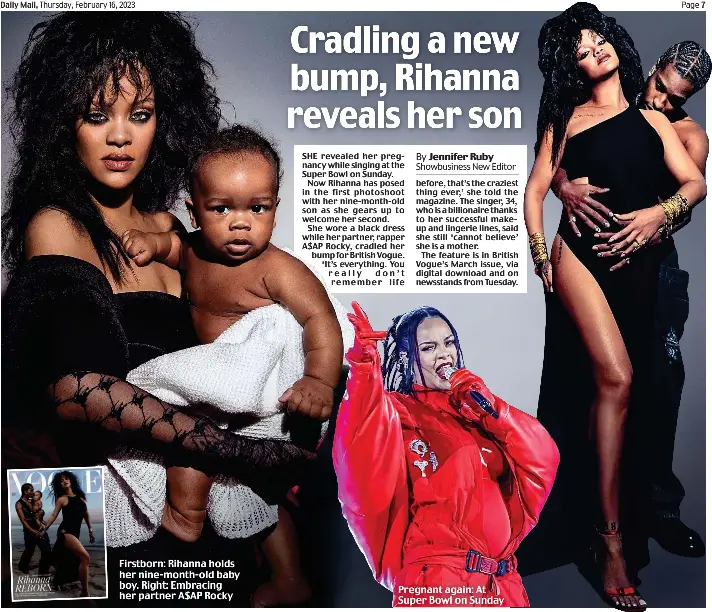 Cradling a new bump, Rihanna reveals her son - PressReader